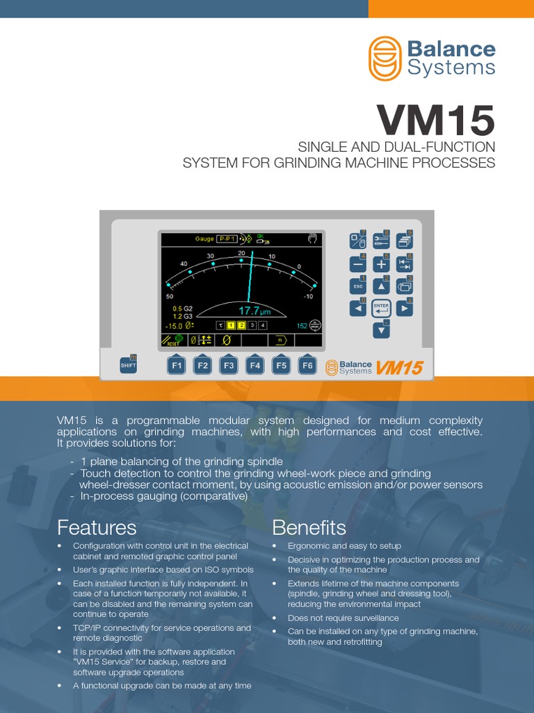 VM15 Single and Dual Function System For Grinding Machine Processes | PDF | Grinding (Abrasive ...