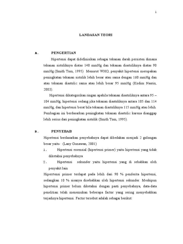Hipertensi: Definisi, Penyebab, dan Penanganan | PDF