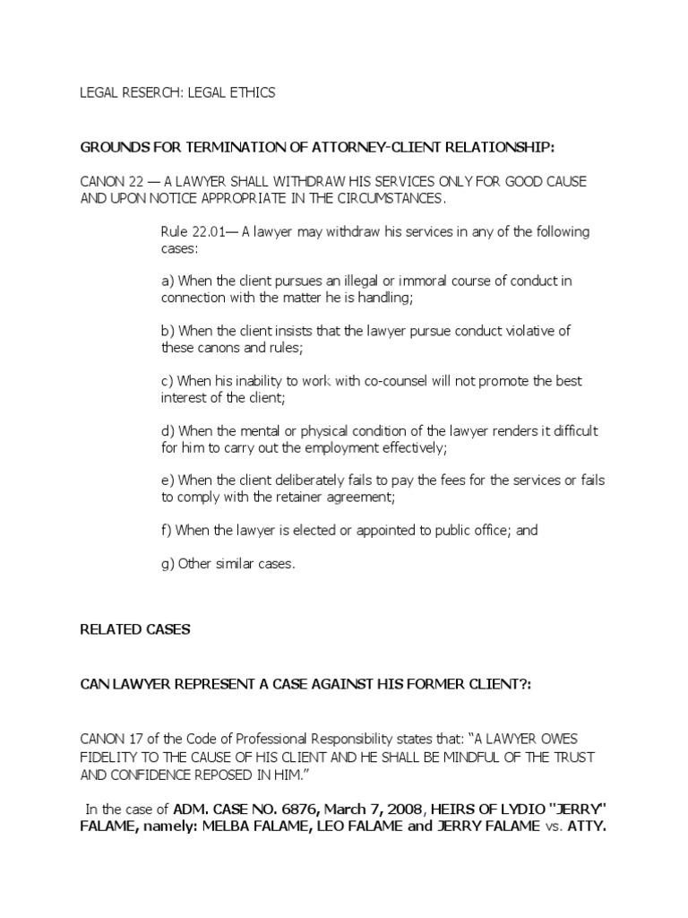 Legal Reserch Ethics | PDF | Conflict Of Interest | Lawyer