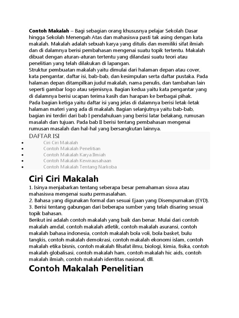Contoh Makalah | PDF | Karier & Perkembangan | Ilmu Sosial