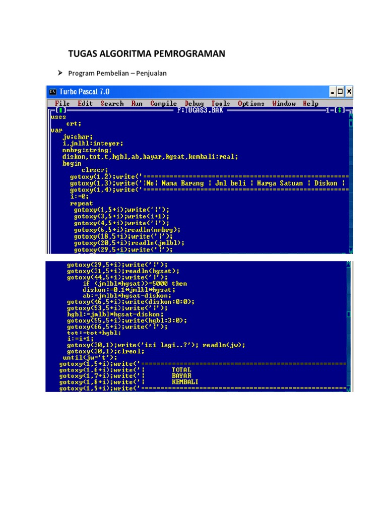 Tugas Algoritma Pemrograman 3 | PDF