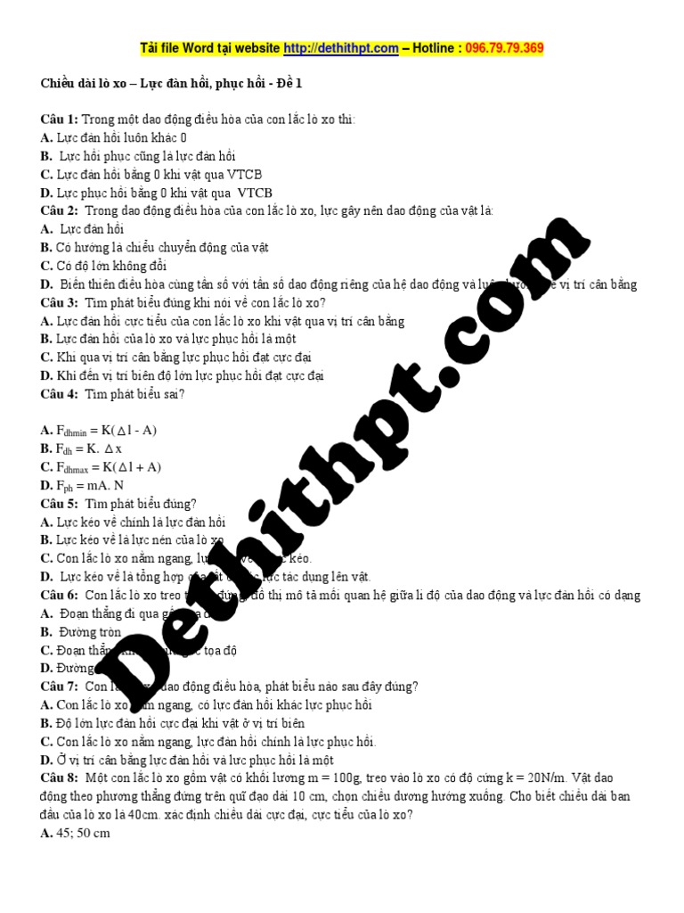 Con lắc lò xo có độ cứng 20 N/m, treo thẳng đứng, tìm giá trị cực đại của lực đàn hồi