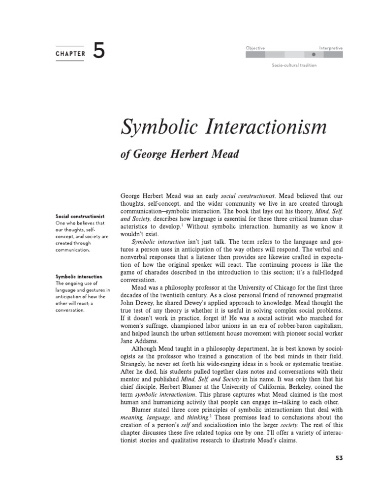 Symbolic Interactionism | PDF