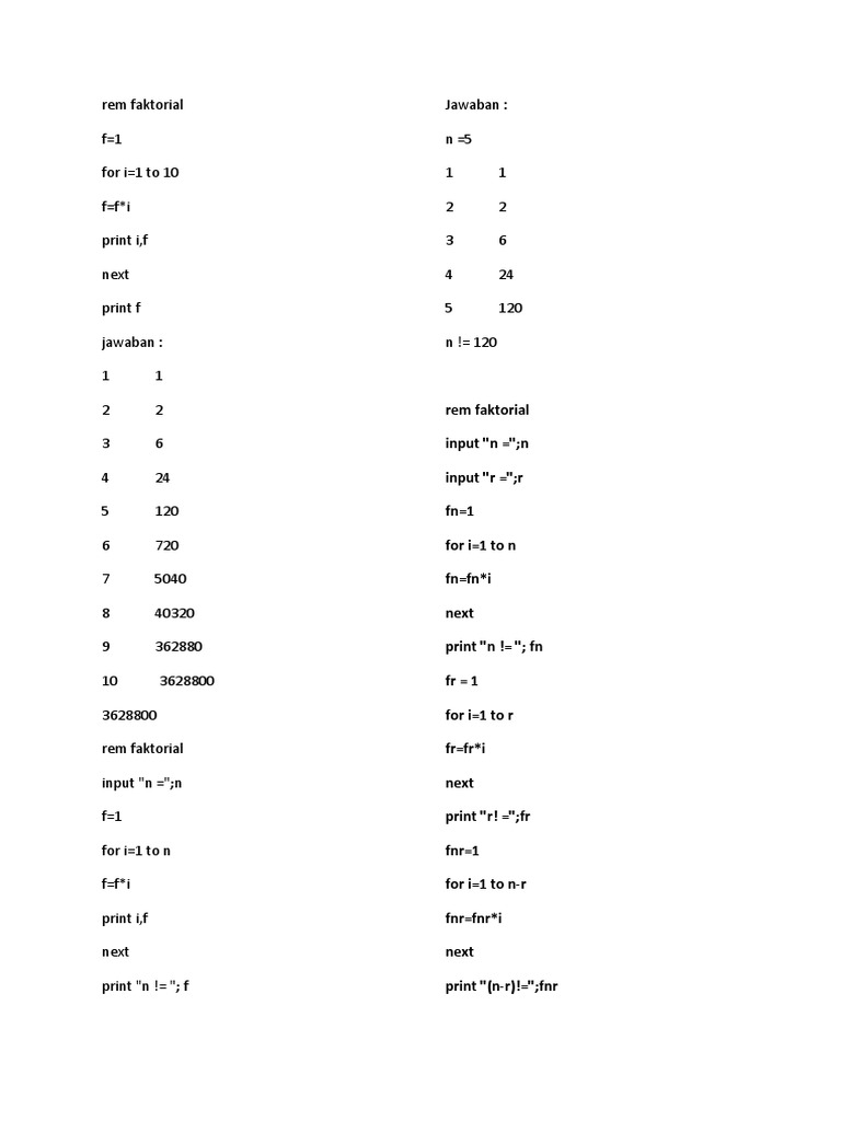 Just Basic Per 4 | PDF