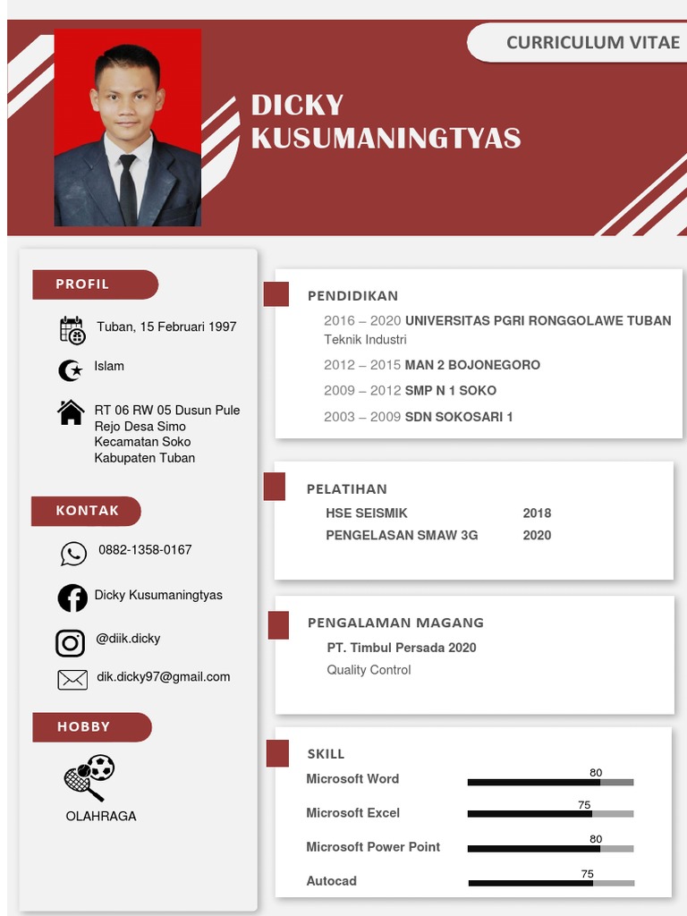 Dicky Kusumaningtyas: Curriculum Vitae | PDF