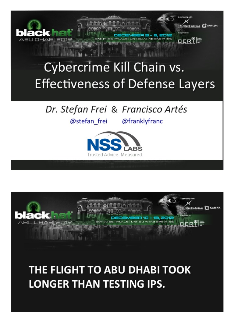 Cybercrime Kill Chain vs. Effec4veness of Defense Layers | PDF ...