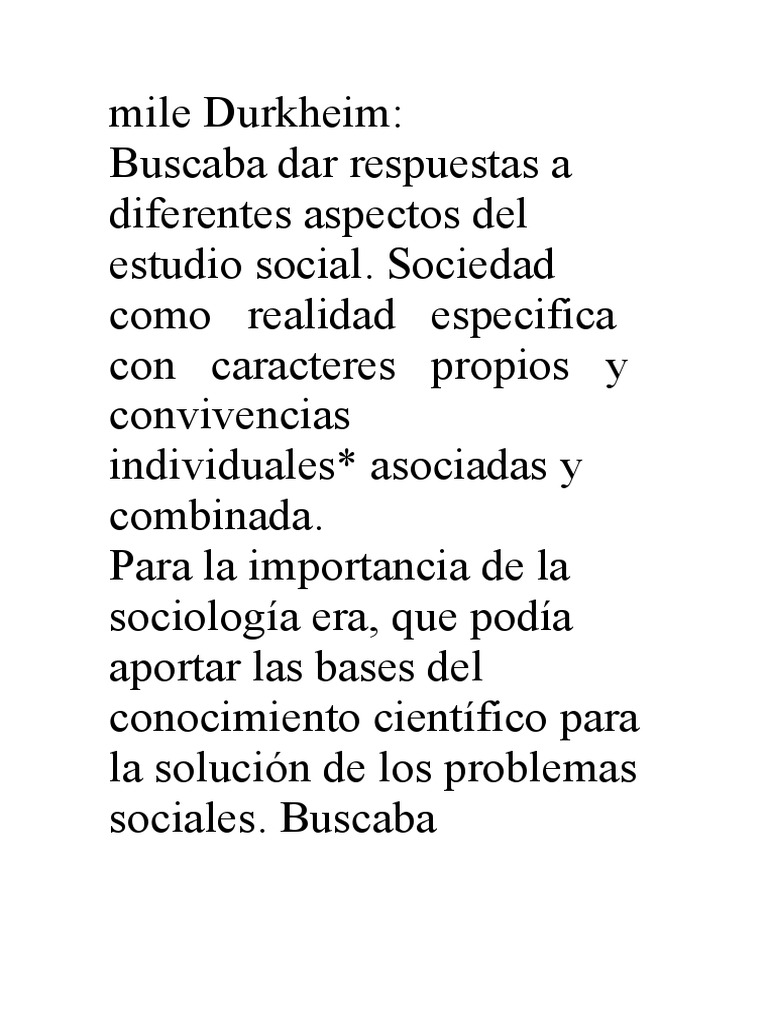 Mile Durkheim | PDF | Sociología | Teorías filosóficas