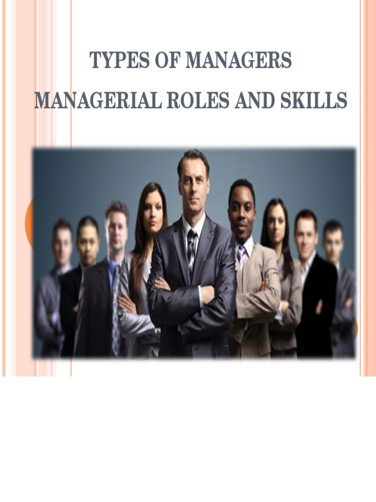 Types of Managers and Their Roles | PDF | Skill | Negotiation