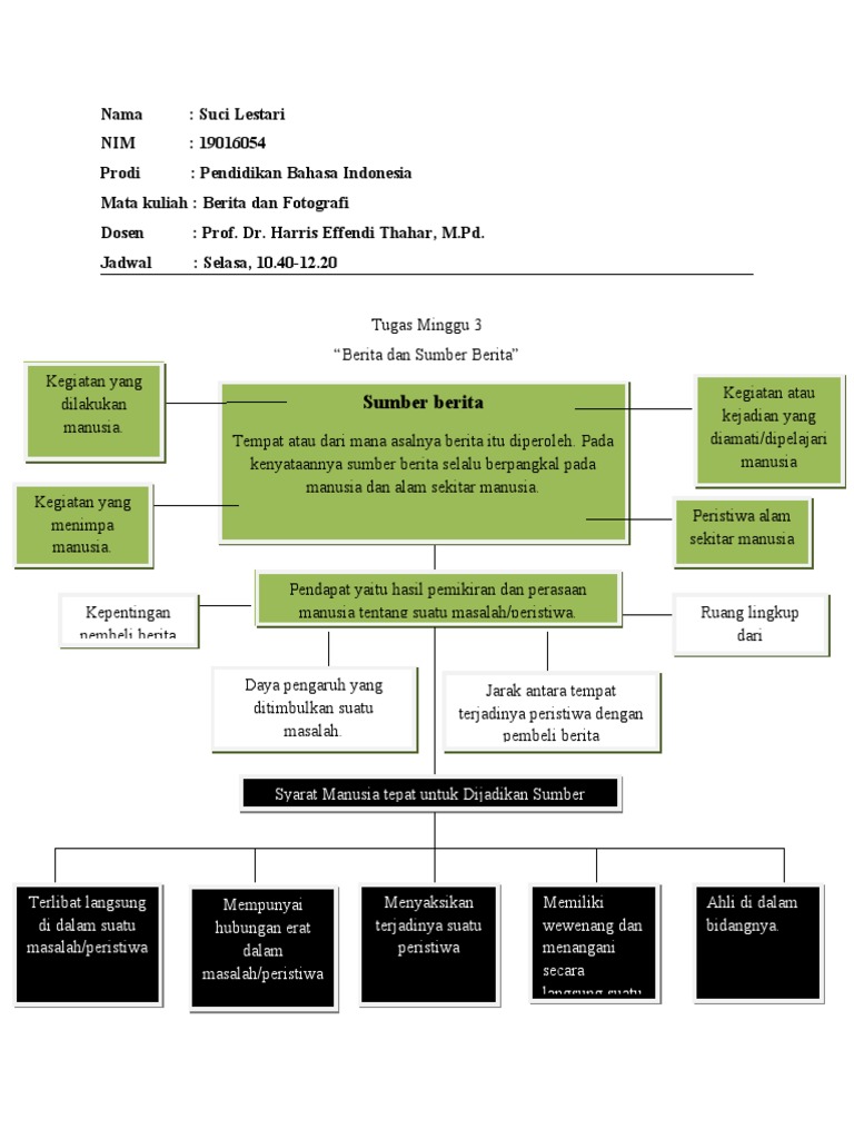 Tugas Mind Maping Jenis-Jenis Berita | PDF
