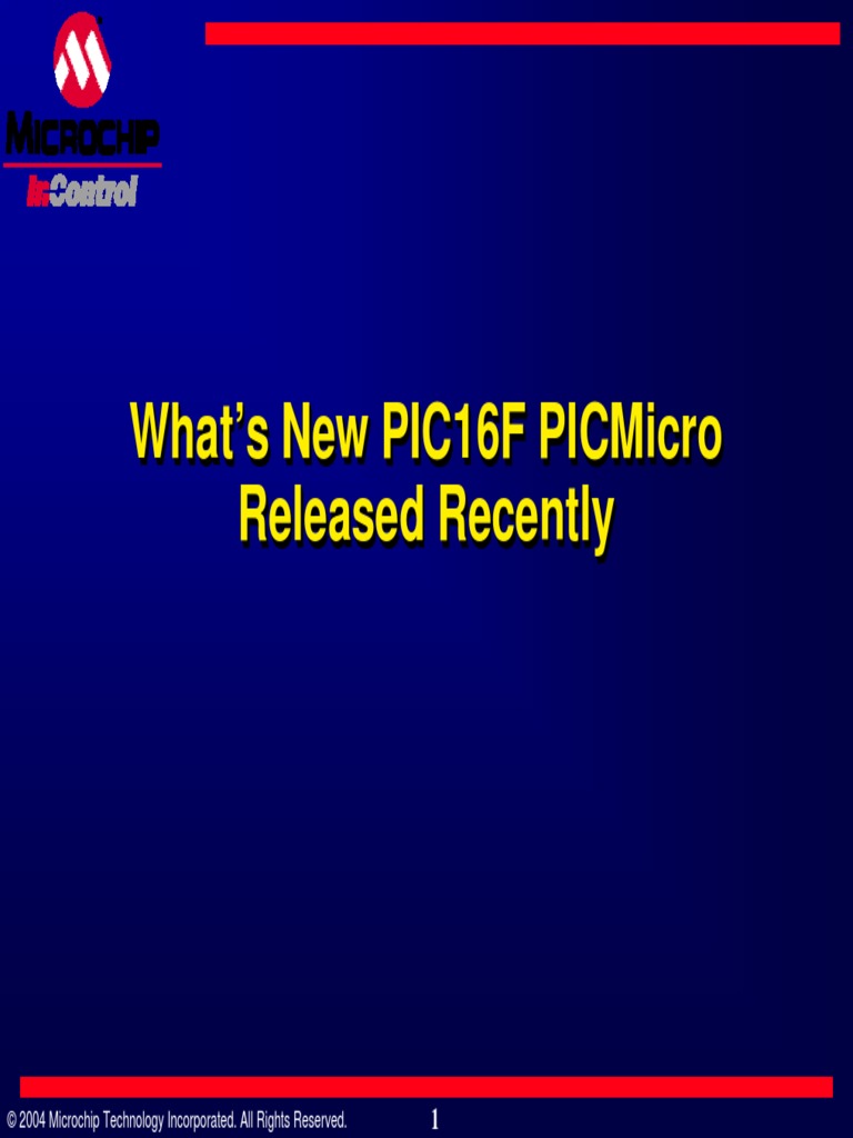 PIC16F Seminar Presentation | PDF | Microcontroller | Electronics