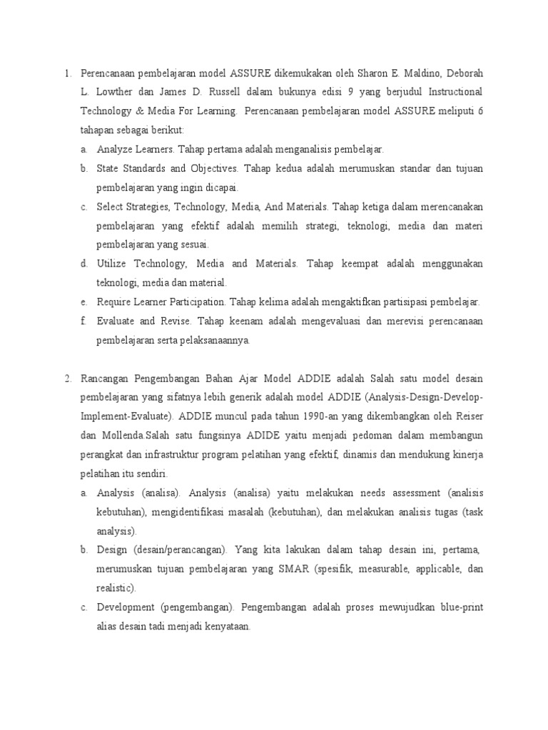 Model Pengembangan Bahan Ajar | PDF