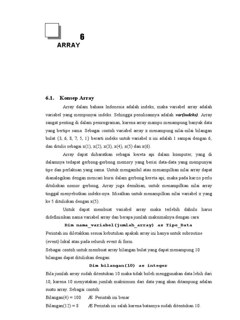 Modul 6 Array | PDF