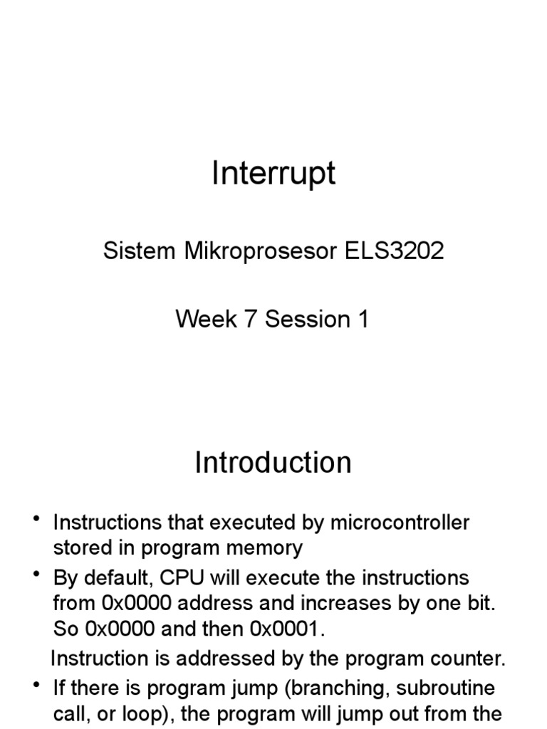 Understanding Microprocessor Interrupts | PDF | Subroutine | Electronic Design