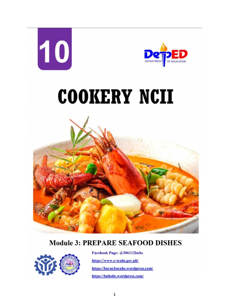 Cookery Ncii Preparing Hot Meals - Seafood Dishes | PDF | Mollusca ...