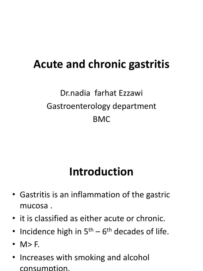 Acute and Chronic Gastritis | PDF | Health Sciences | Clinical Medicine