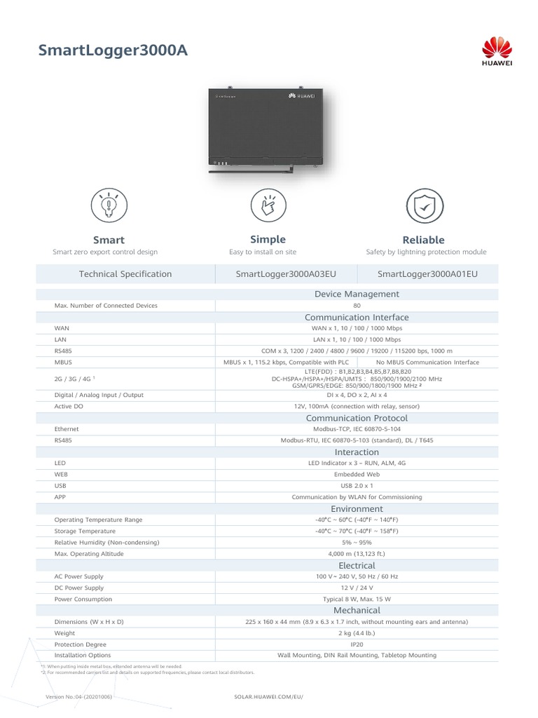 Smart Logger 3000 A | Download Free PDF | Lte (Telecommunication) | 4 G