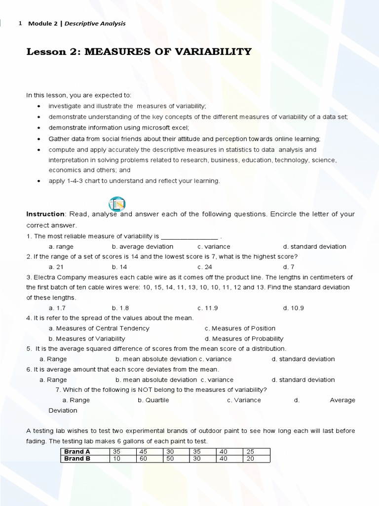 Diago, Primel MS 102 Midterm M2 L2 | Descargar gratis PDF | Variance | Standard Deviation