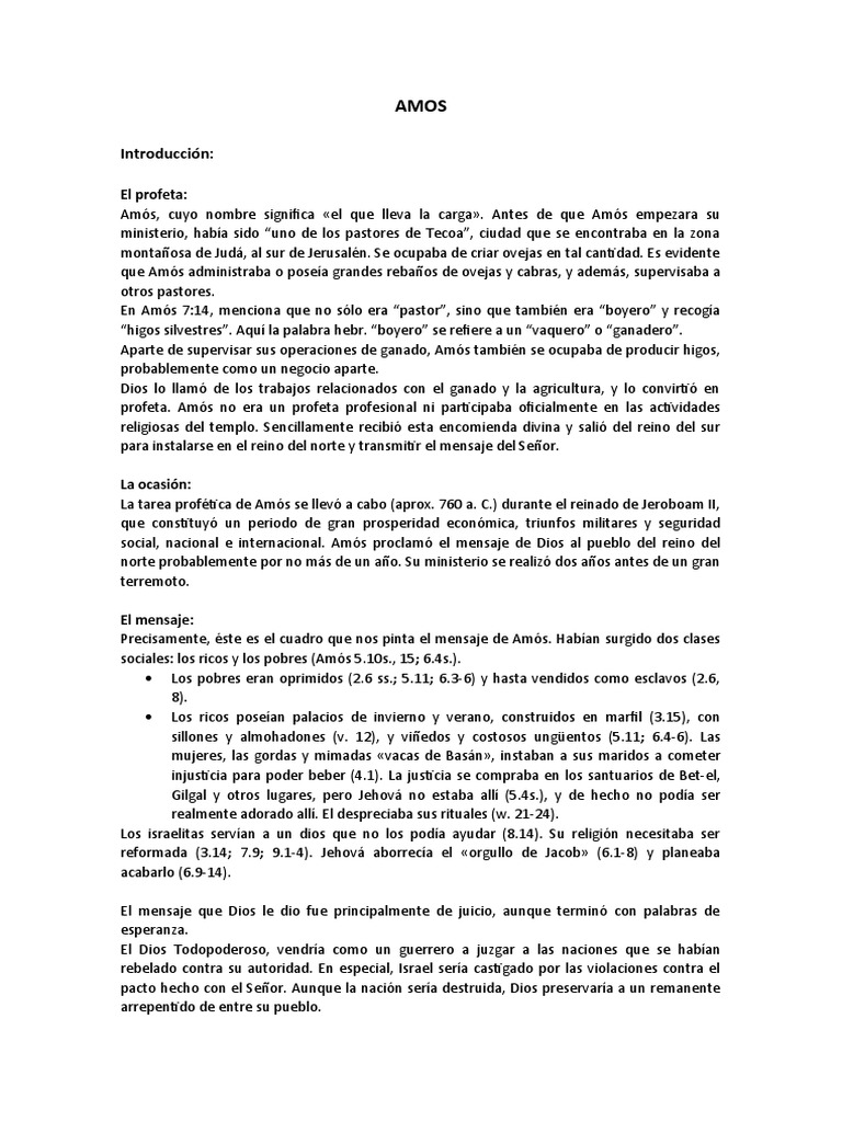AMOS | PDF | Daniel (figura bíblica) | Libro de revelación