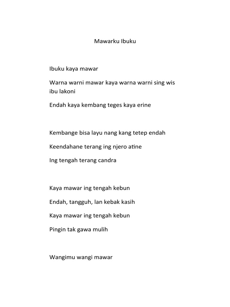 Puisi Bahasa Jawa | PDF