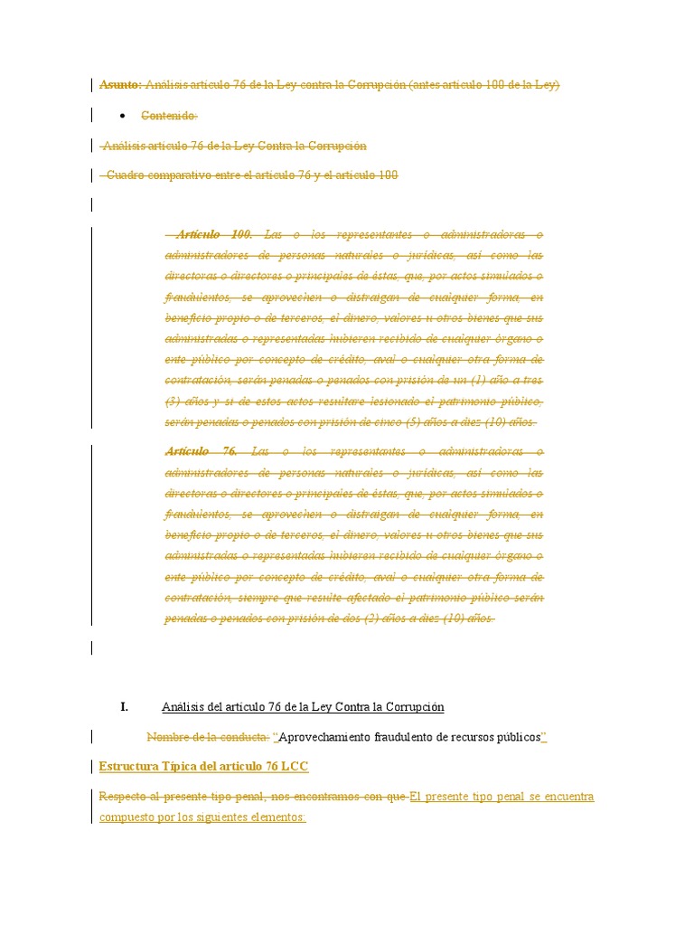 Analisis Artículo 76 LCC | PDF | Bienes (Ley) | Derecho penal