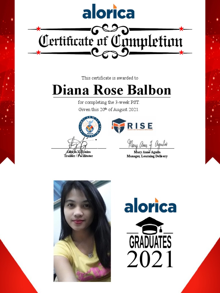 Graduation Certificate - Wave 4 Updated | PDF