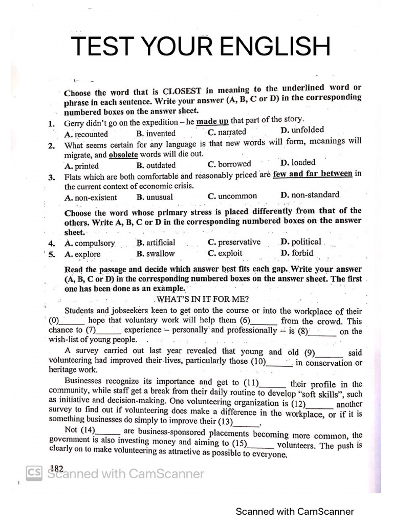 Test Your English | PDF