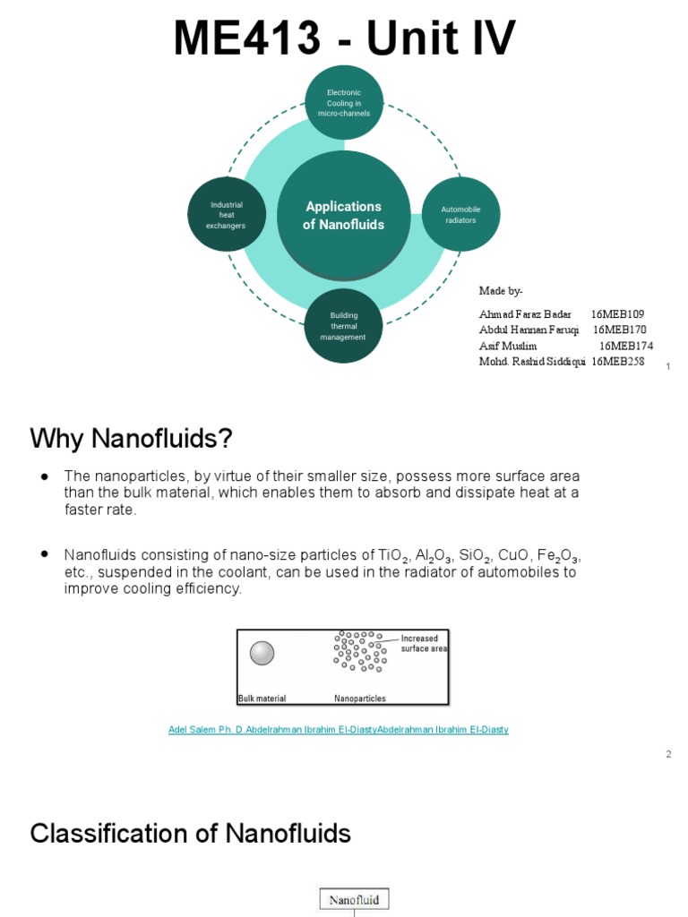 Applications of Nanofluids: Electronic Cooling in Micro-Channels | PDF ...