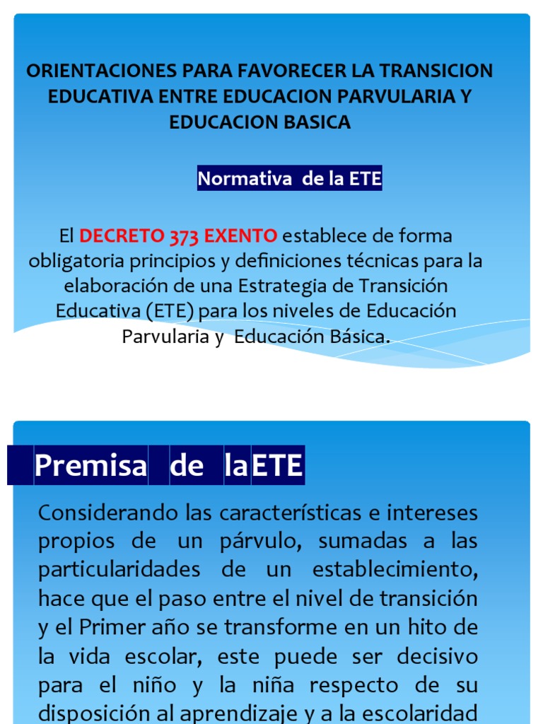 Estrategia de Transicion Educativa | PDF | Educación de la primera ...