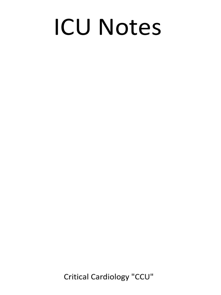 ICU Notes | PDF