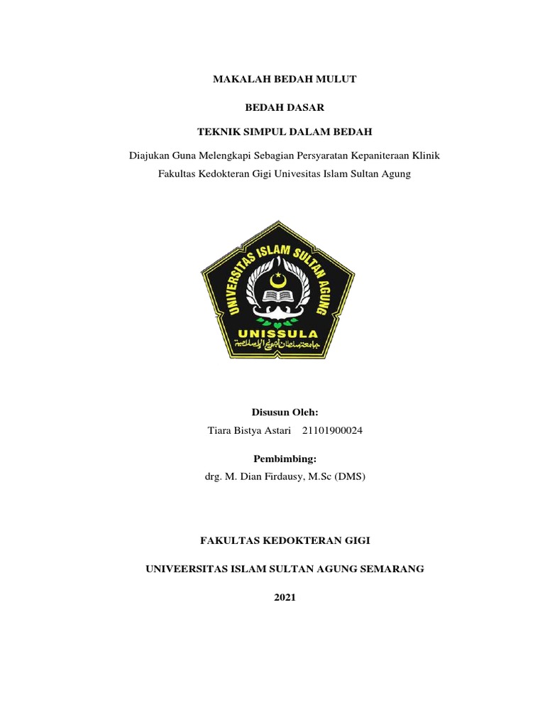 Teknik Simpul dalam Bedah Mulut | PDF