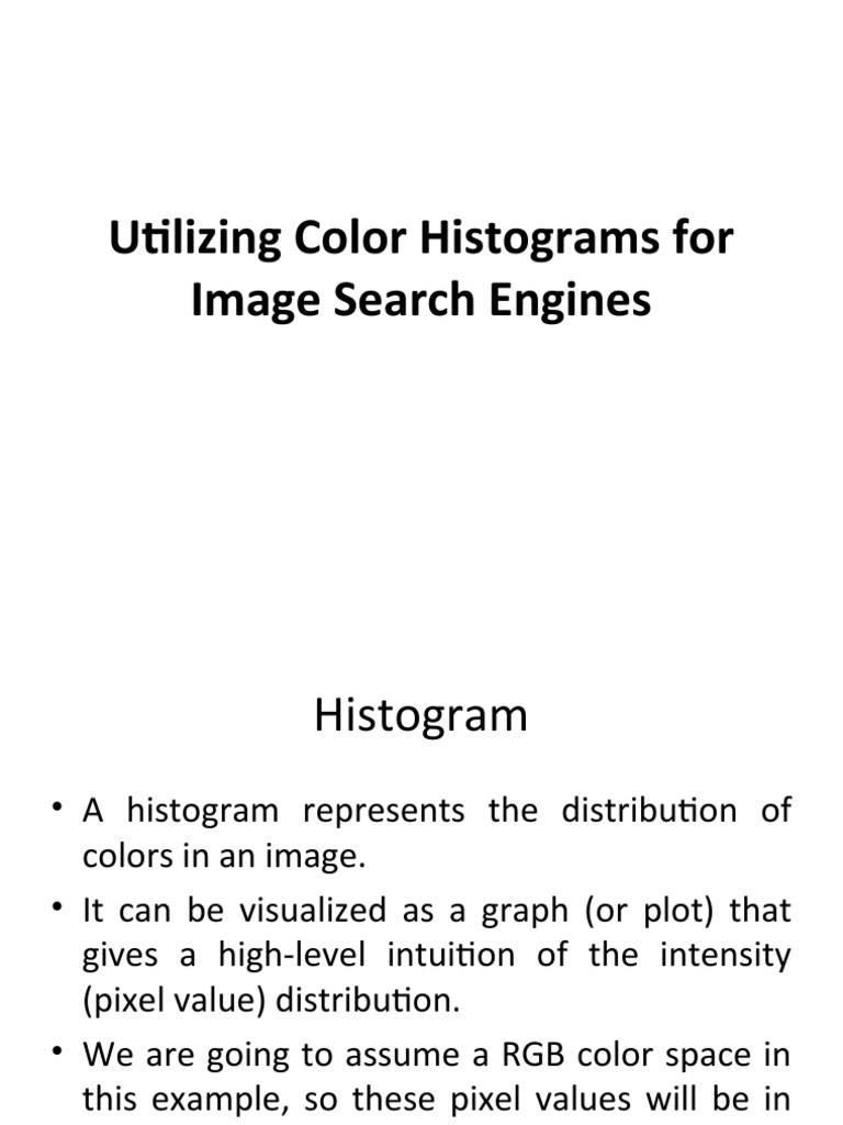 Utilizing Color Histograms For Image Search Engines | PDF | Vision ...