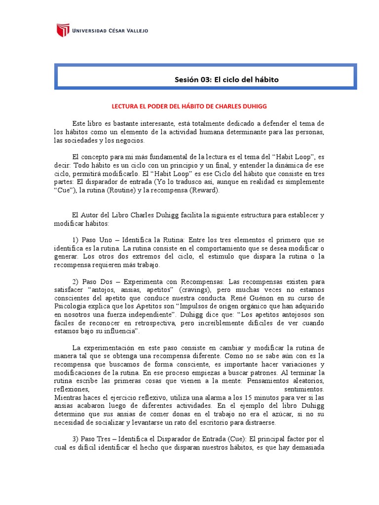 03 El Poder Del Habito de Charles Duhigg 03 | Descargar gratis PDF ...