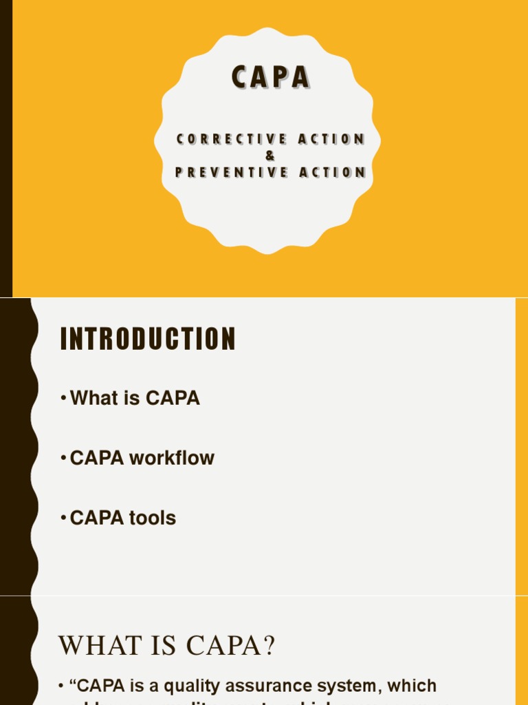 CAPA Tools | PDF | Evaluation | Quality