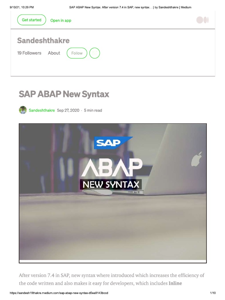 Abap New Syntax | PDF