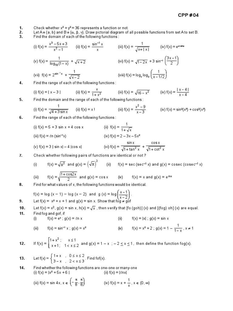CPP#4 | PDF | Function (Mathematics) | Analysis