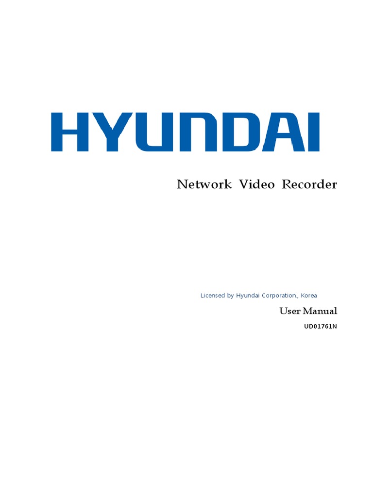 NVR Hyundai Nextgen User Manual | PDF | Electromagnetic Interference ...