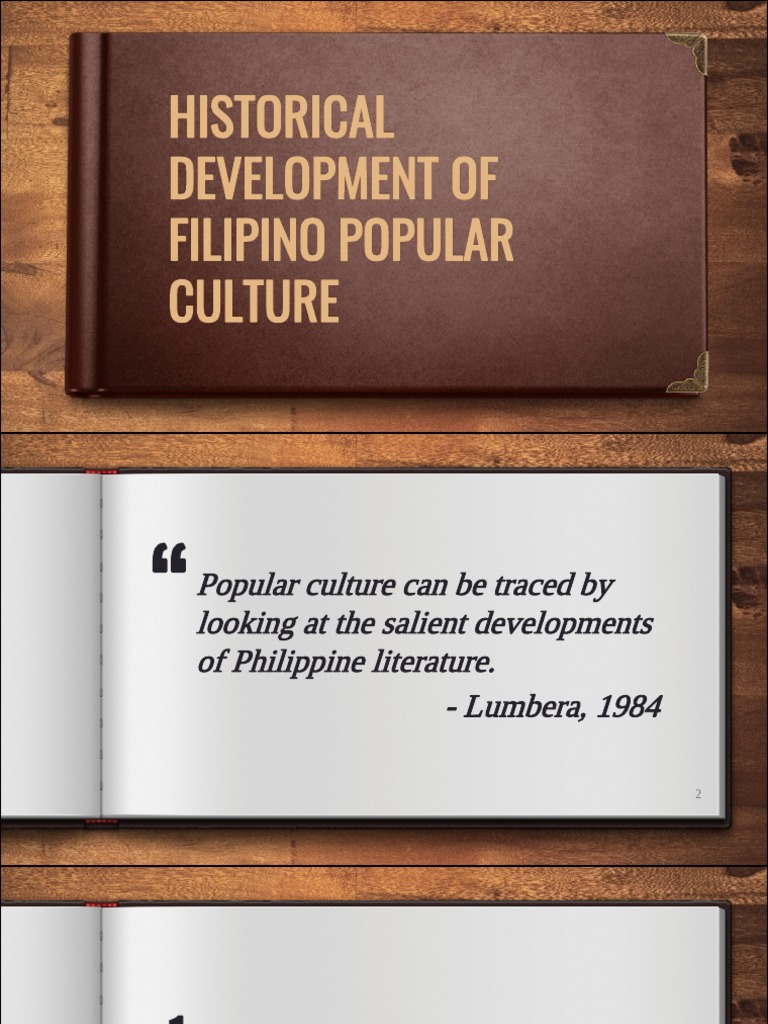 Historical Development of Filipino Popular Culture | Download Free PDF | Philippines | Softlines ...