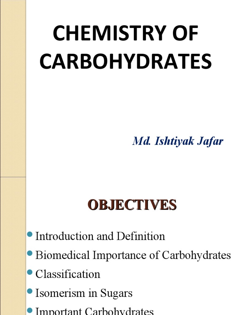 Chemistry of Carbohydrates | PDF | Carbohydrates | Glucose