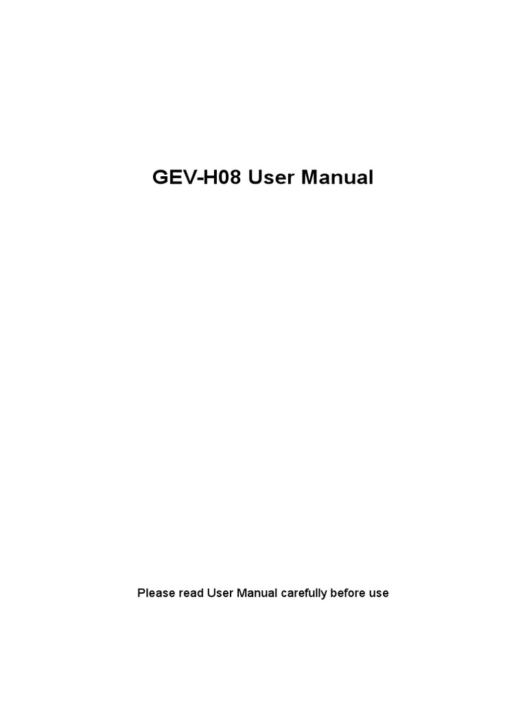 User Manual for the GEV-H08 GPS Tracking Device: A Comprehensive Guide ...