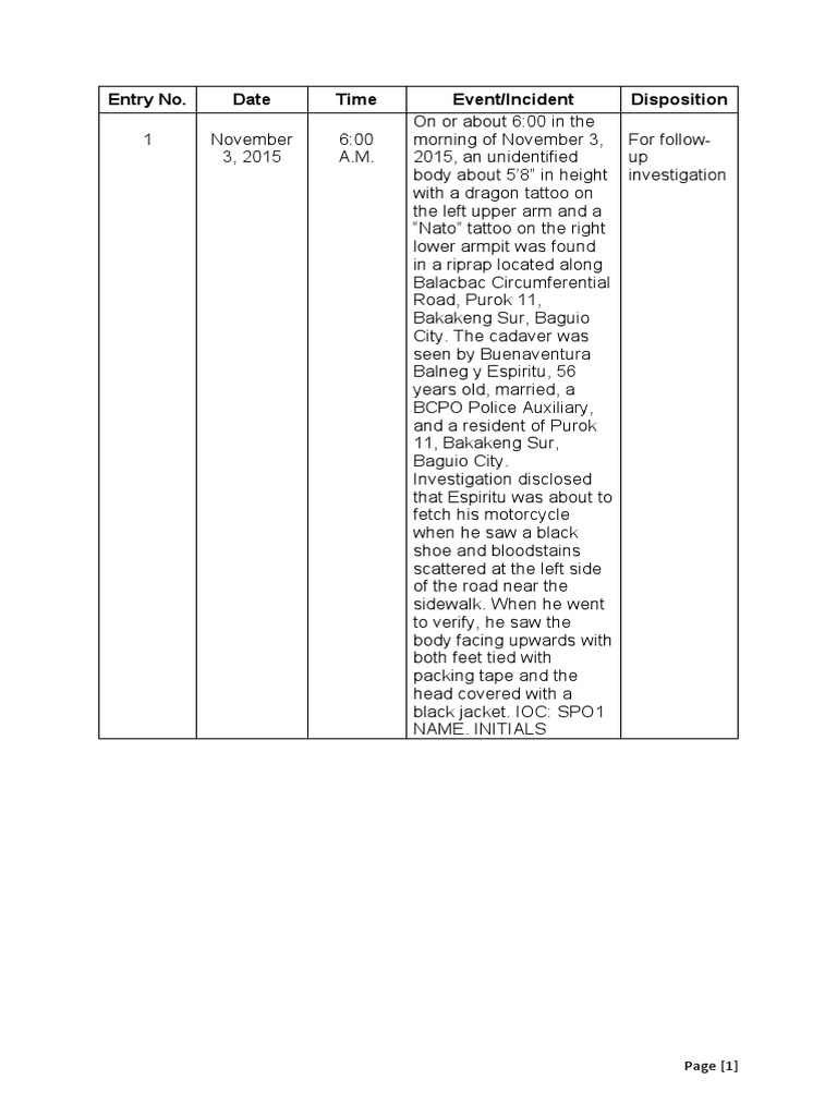 Sample Case Folder | PDF | Crimes | Crime & Violence