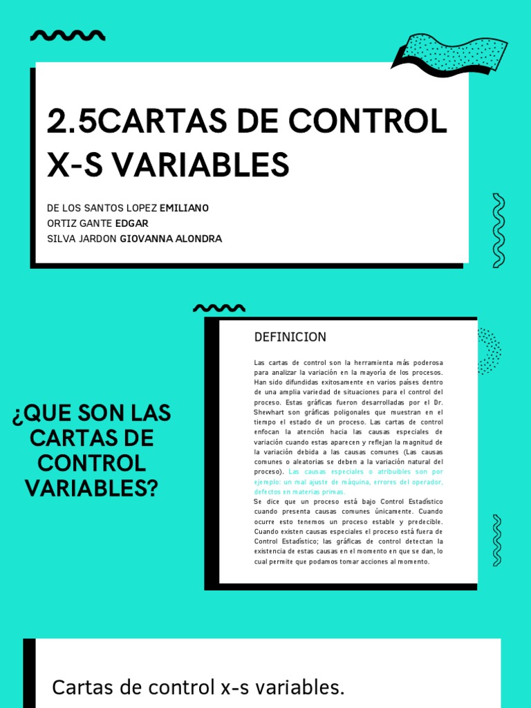 Cartas de Control X-S VARIABLES | PDF