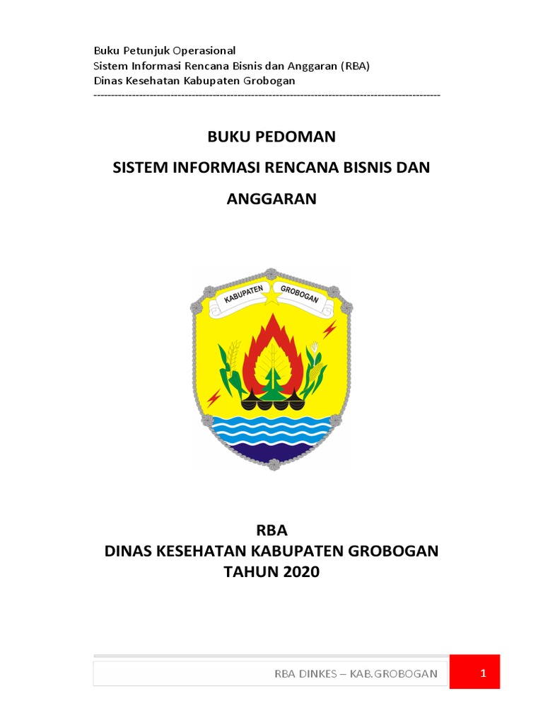 Manual Book RBA DINKES - Update | PDF | Bisnis | Pengelolaan Keuangan ...