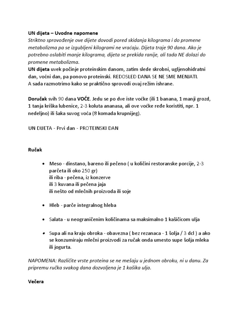 UN Dijeta | PDF