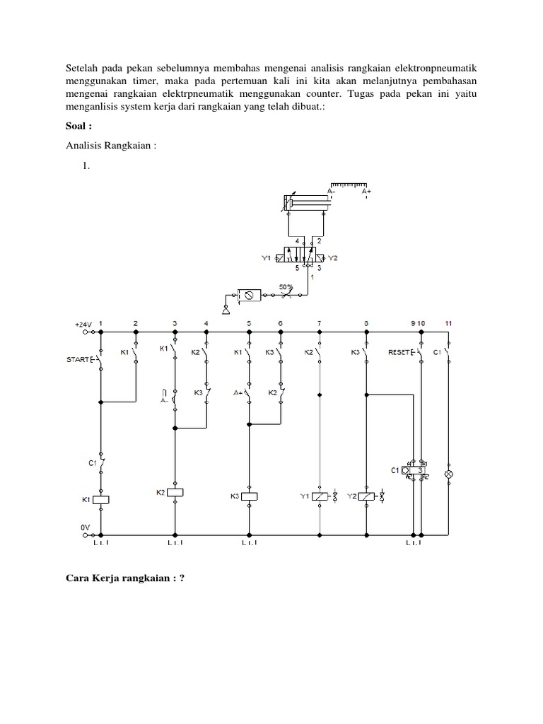 Contoh 08 Tugas Elektropneumatik | PDF