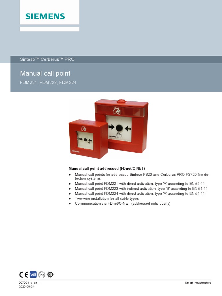 A6V10062013 Manual Call Points en | PDF | Electricity | Electronics
