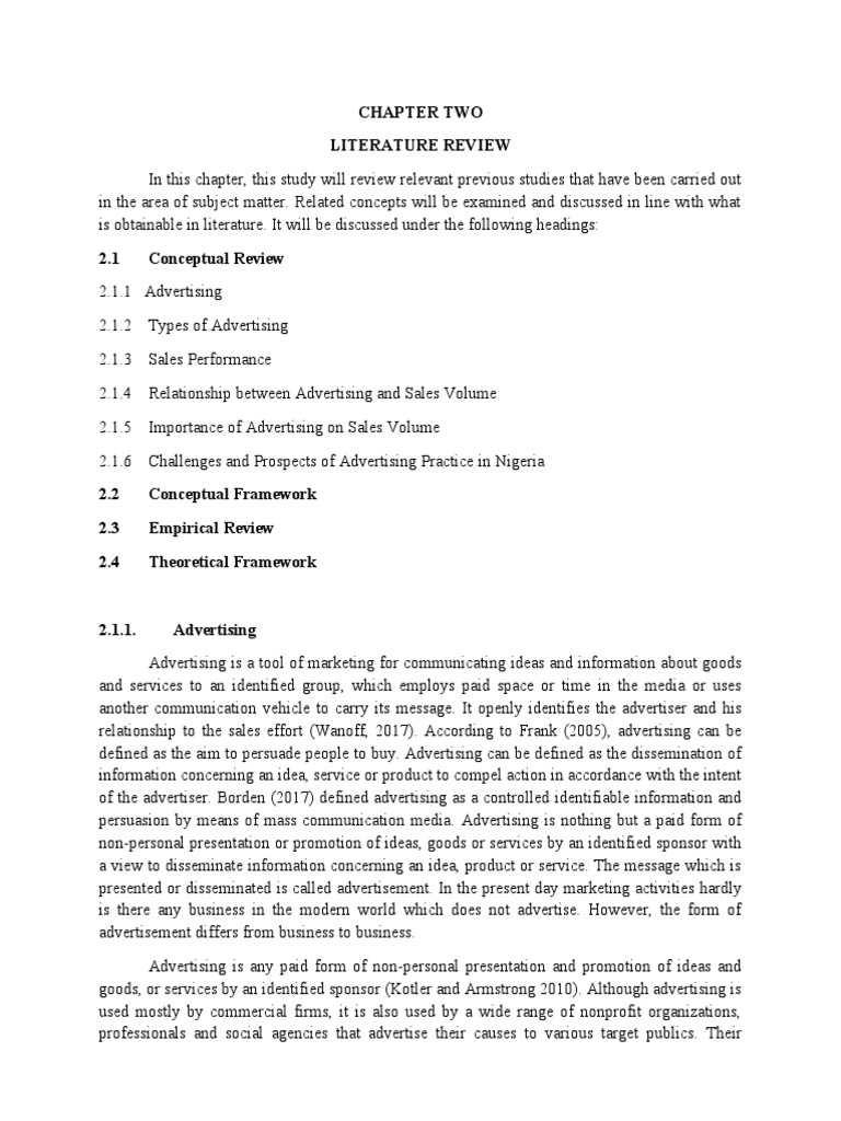 Chapter Two-2-1 | PDF | Advertising | Sales