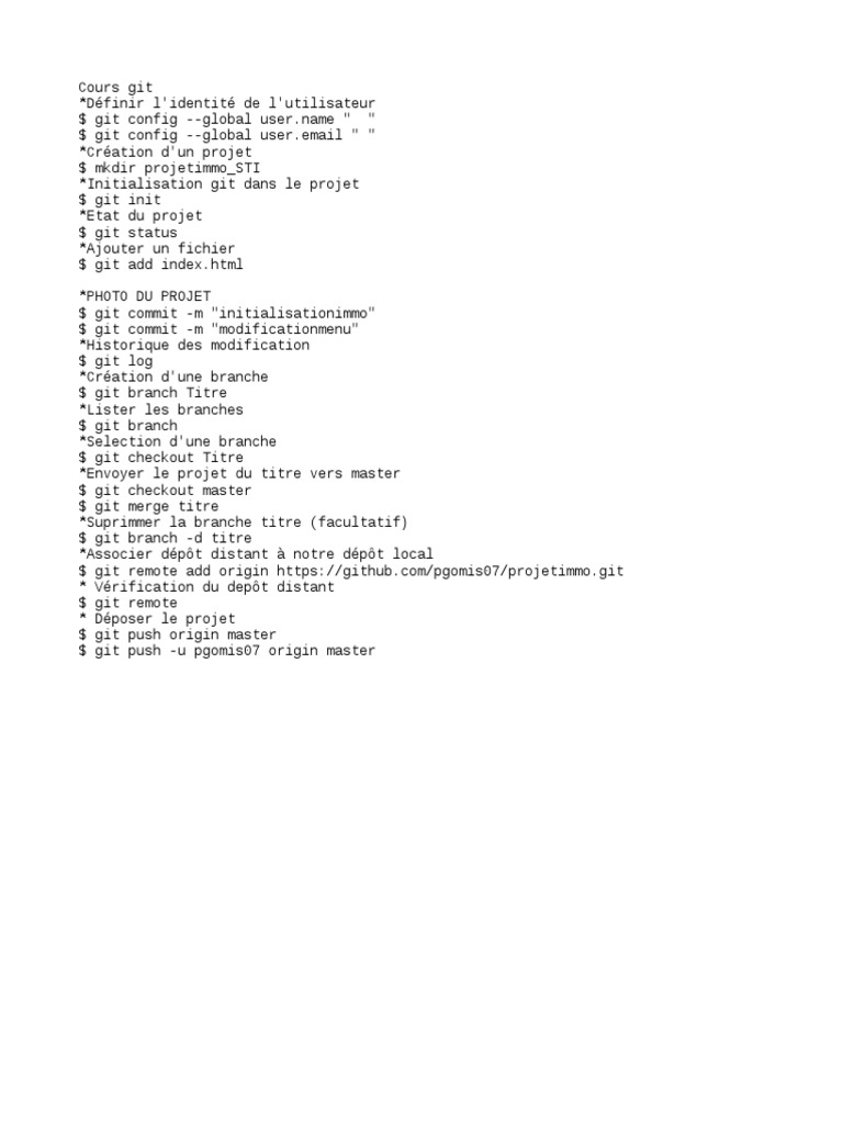 Cours Git | PDF