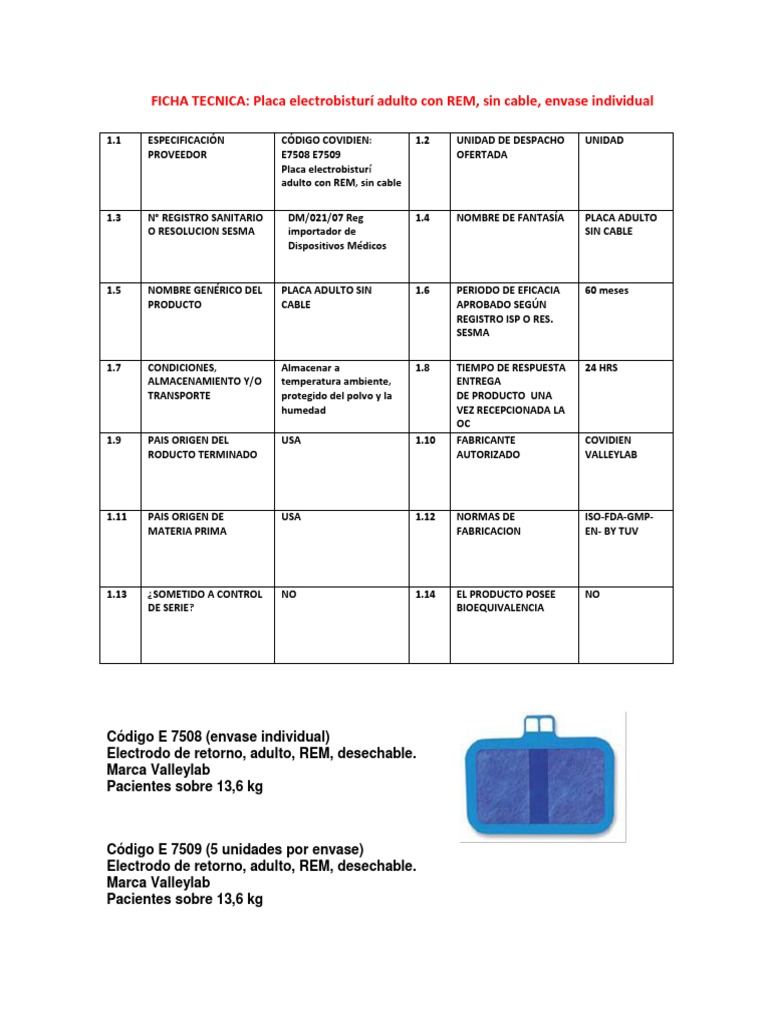 Ficha Técnica E7508 E7509 | PDF