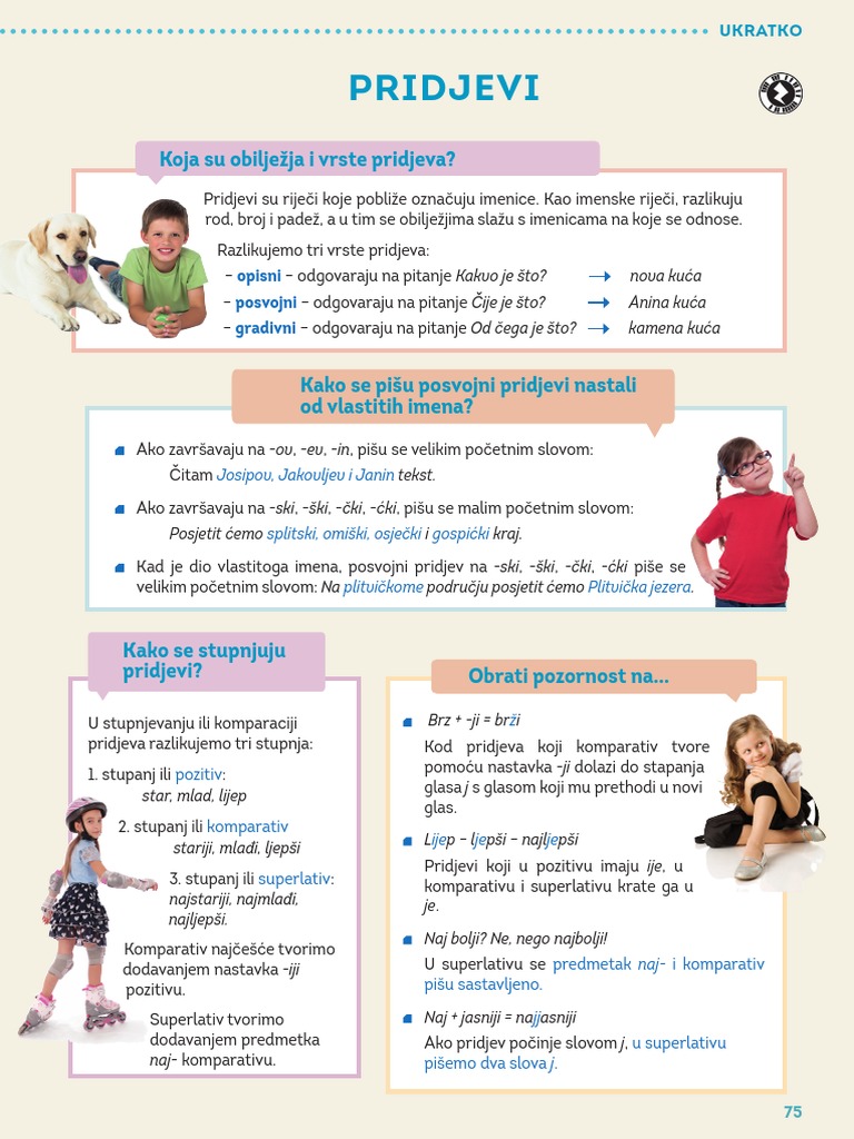 Volim Hrvatski 5 - Pridjevi | PDF