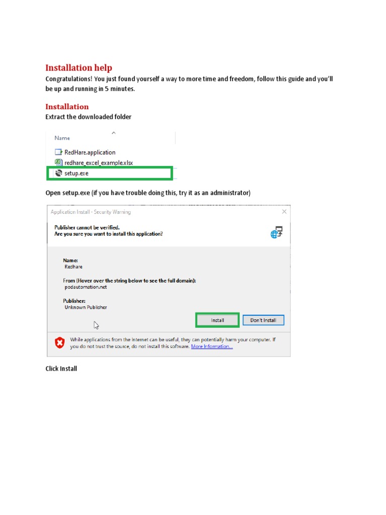 Installation Help | PDF